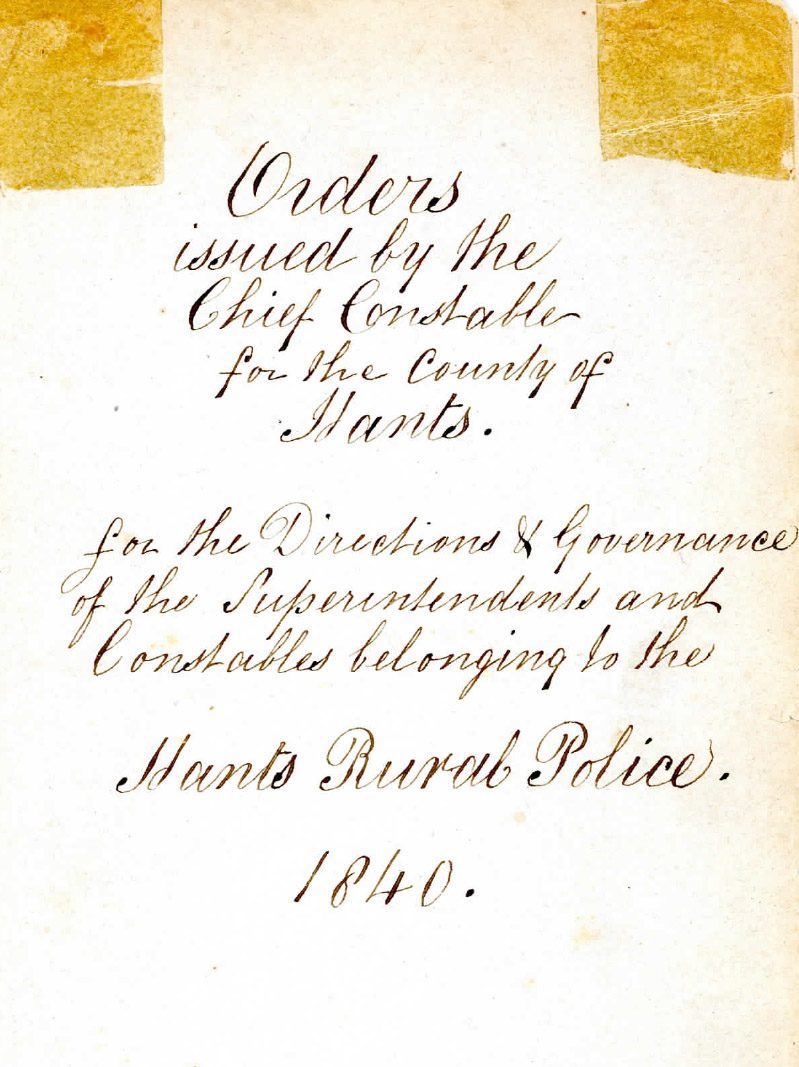 Documents – Hampshire Constabulary History Society