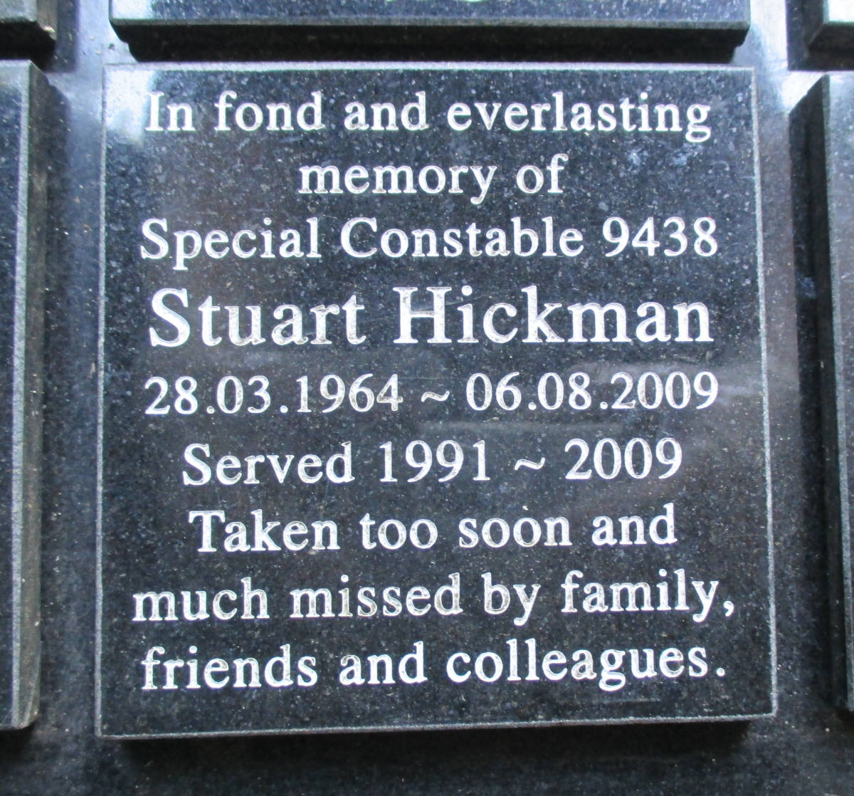Stuart Hickman - Hampshire Constabulary History Society